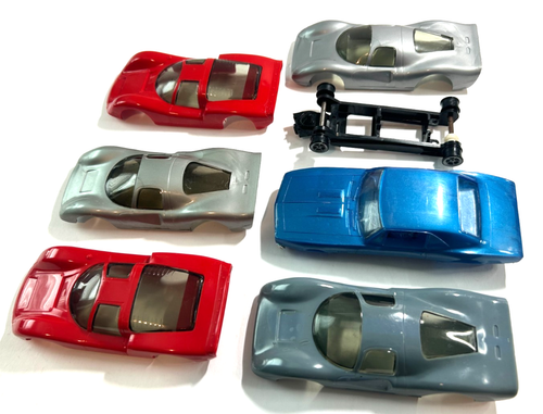 VINTAGE 1960's 1/32 SLOT CAR BODIES PARTS LOT SHARP REVELL ELDON SLOT ...