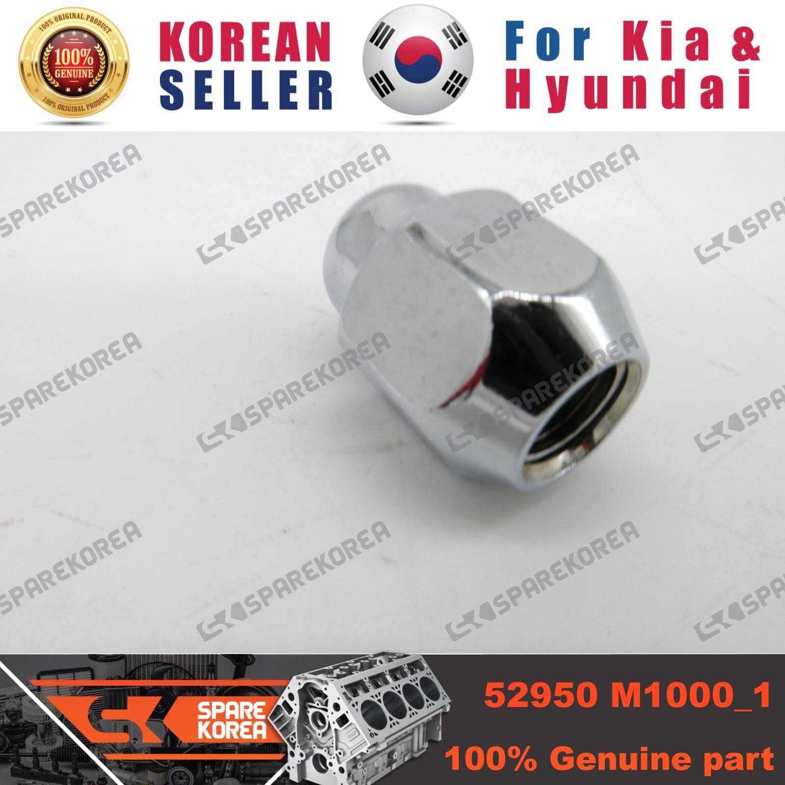 Genuine/OEM 52950M1000 NUT-HUB for Hyundai Santa Fe | eBay