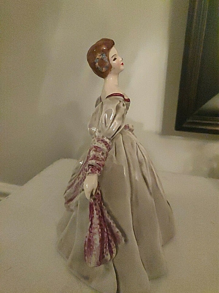 Florence Ceramics ADELINE Pasadena California Grey Violet Large 9" LADY ...