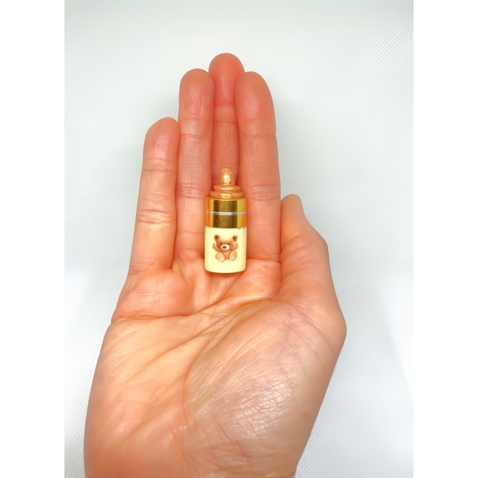 Teddy Bear Mini Micro Baby Doll Glass Bottle | eBay