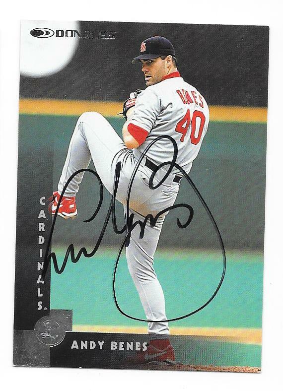 ANDY BENES 1997 DONRUSS AUTOGRAPHED SIGNED # 40 ST. LOUIS CARDINALS | eBay