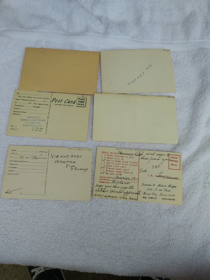 Vtg Ham Radio CB Amateur QSL QSO Card Postcard Trading Card 1960's - 70 ...