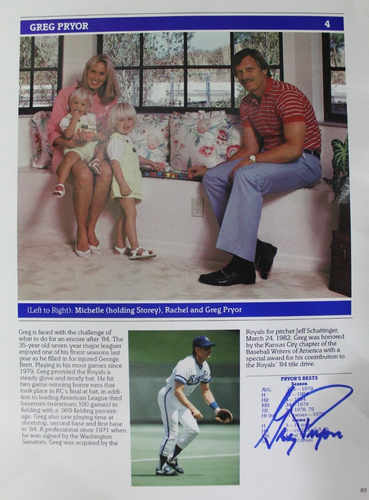 Greg Pryor Kansas City Royals Signed Autographed 8x10 Magazine 1982 ...