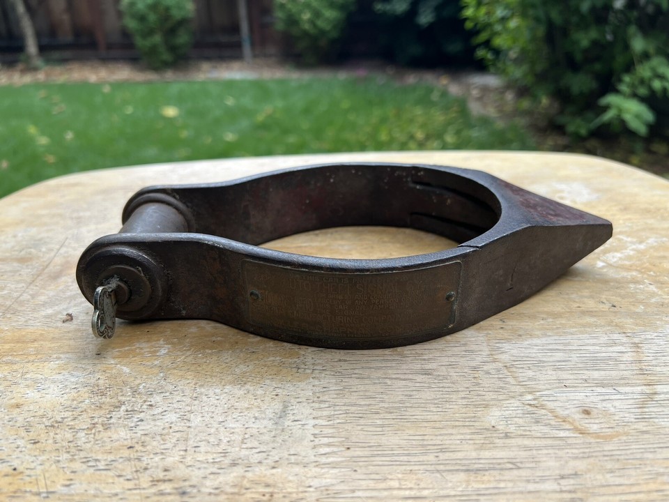 1914 Ford Model T Spoke Wheel Lock Security Auto Theft Cast Iron Device ...