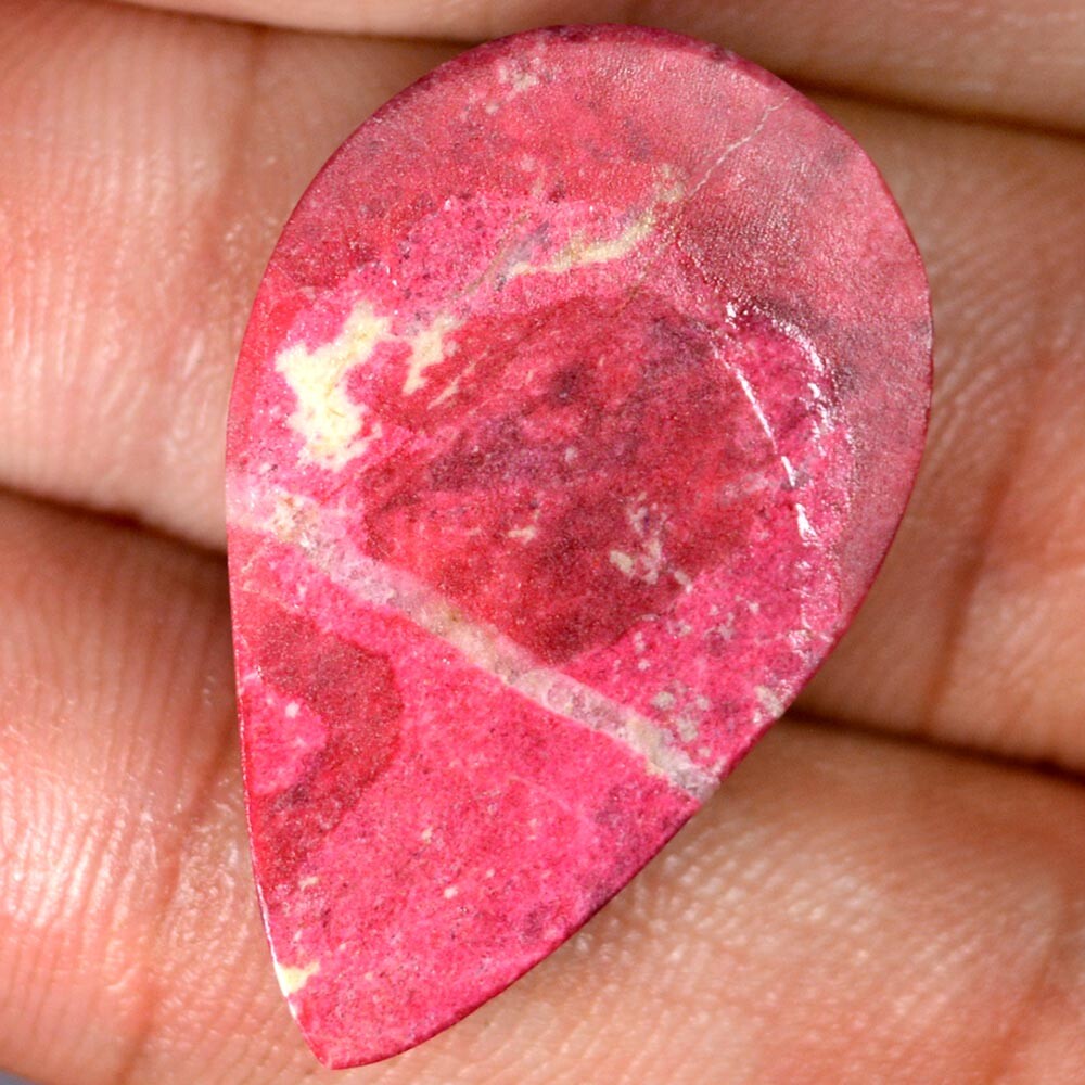 31.90 Carats 100% Naturel Brillant Rose Thulite Cabochon 19 X 31 MM ...