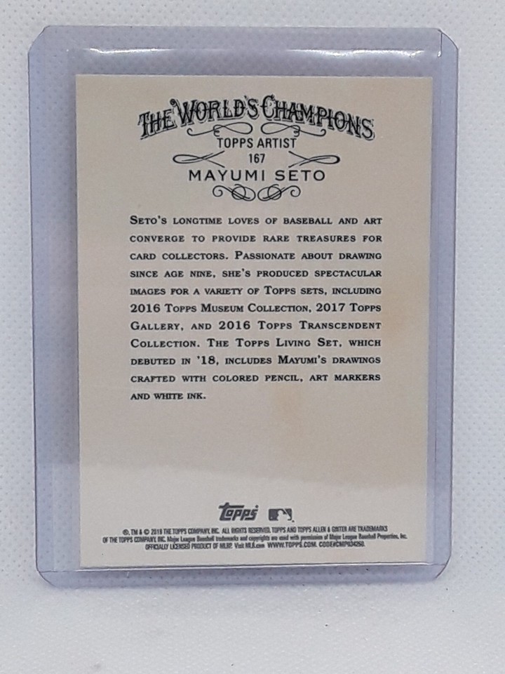 Mayumi Seto 2019 Topps Allen & Ginter Baseball - #167 - Topps Artist | eBay