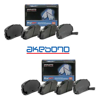 Akebono Pro-ACT Ultra-Premium Ceramic Brake Pads USA MADE AK010 [FRONT ...