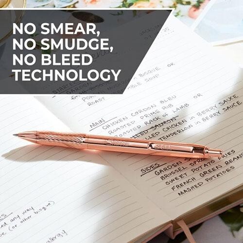 Sharpie S-Gel Pen Copper Metal Barrel 0.7mm Black Ink Refill Office ...