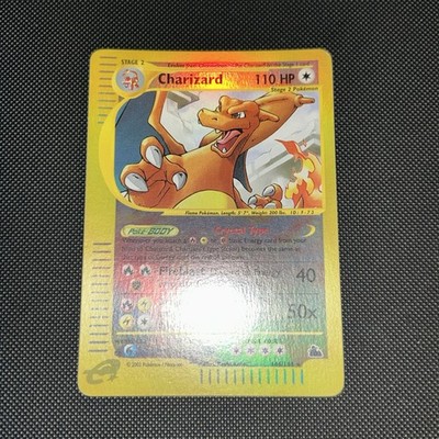 Crystal Charizard Skyridge Holo Reverse 146/144 Secret Rare E Reader ...