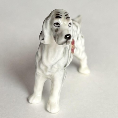 Dog Bone China Ceramic Figurine Miniature English Setter | eBay