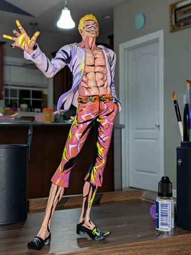 Figure One Piece Flamingo 11.8 Inch PVC Statue Costum Repaint One Piece ...