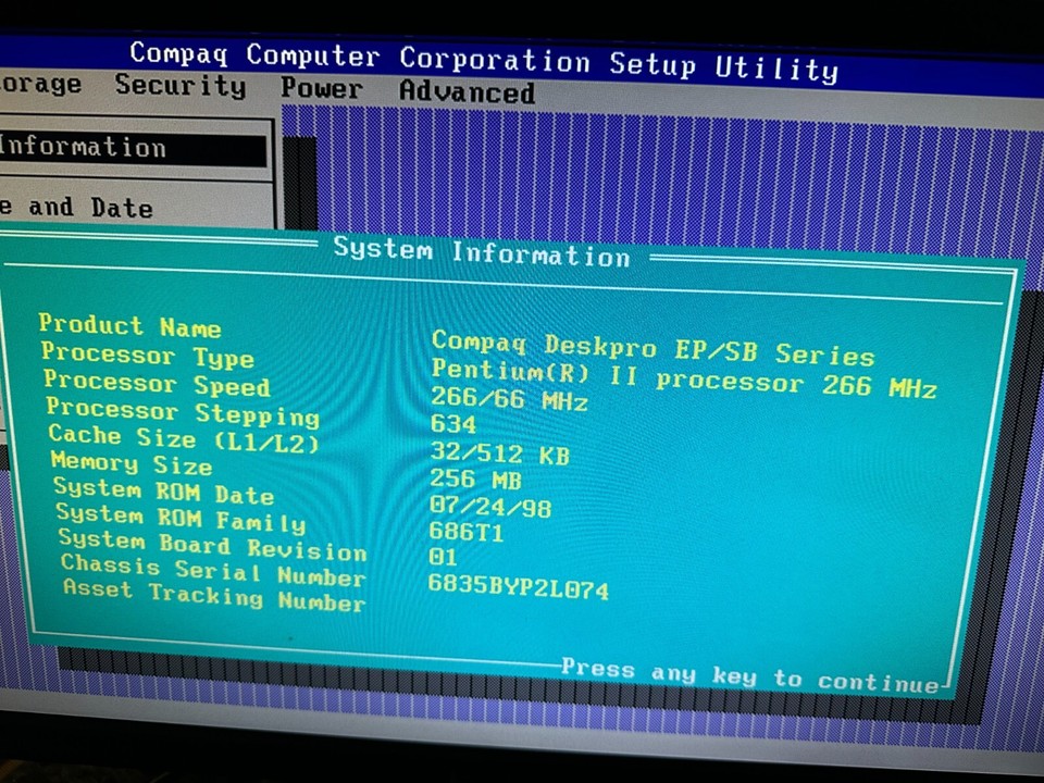 Vintage Compaq DeskPro EP/SB Pentium II 266MHz 256MB 10GB NO OS PC for ...