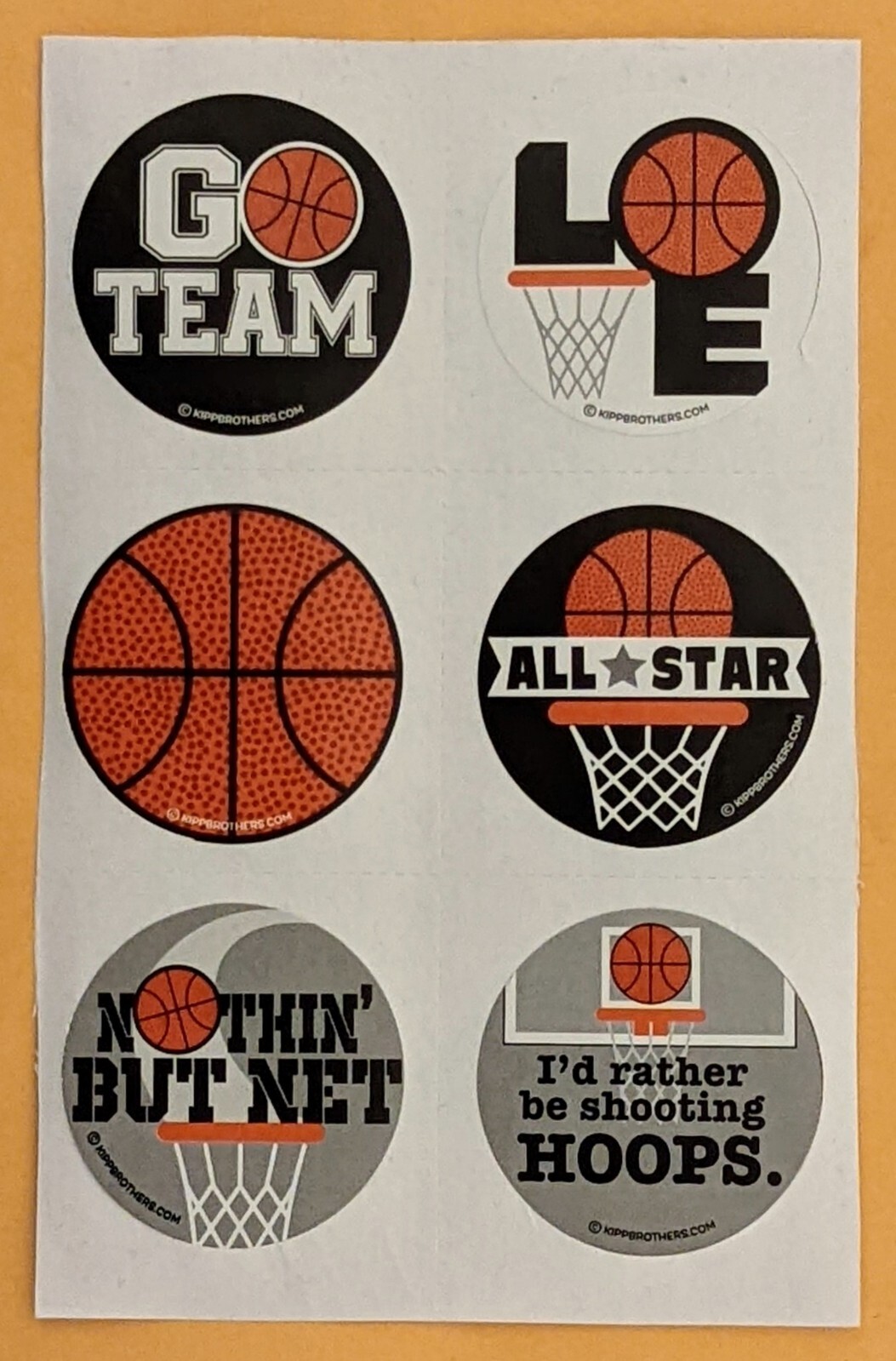 Basketball Team Pack Single Sheet ( 6 Stickers) | eBay