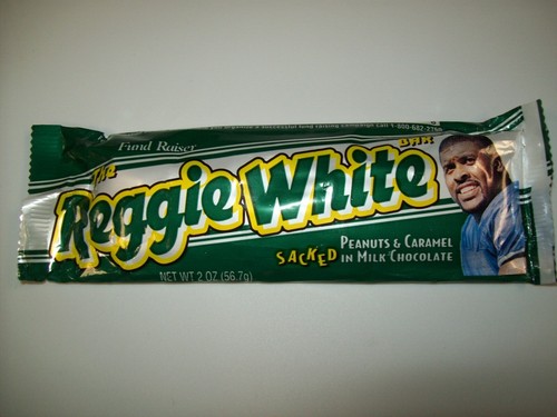 Reggie White Candy Bar "Green Package" by Morley Candy Makers "FULL ...