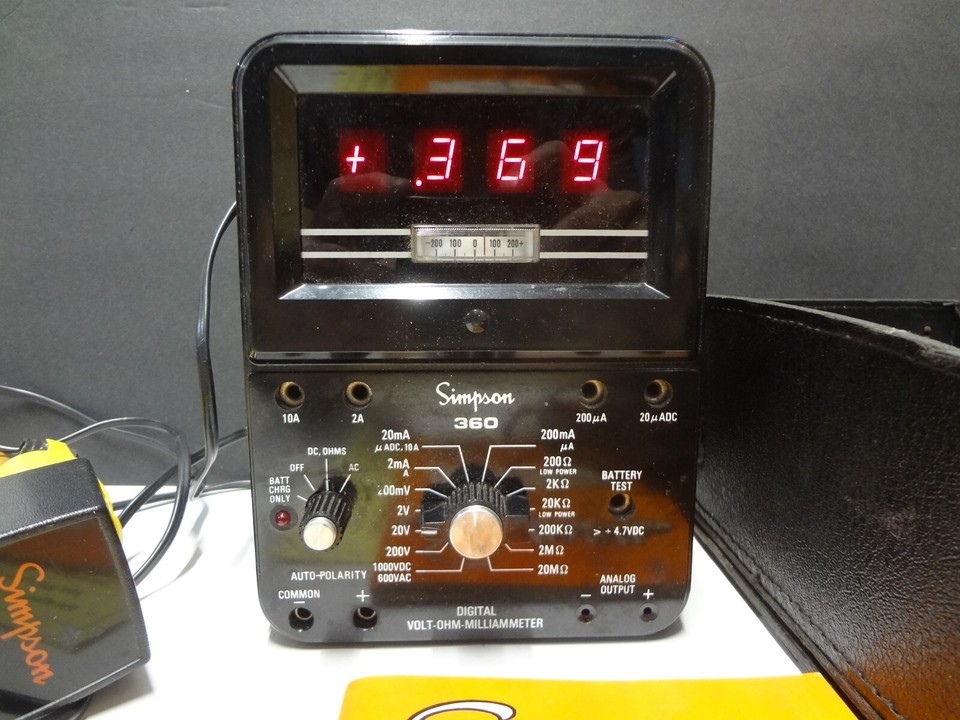 RARE Vintage 1970s Simpson 360-2 Milliammeter Volt Ohm Meter | eBay