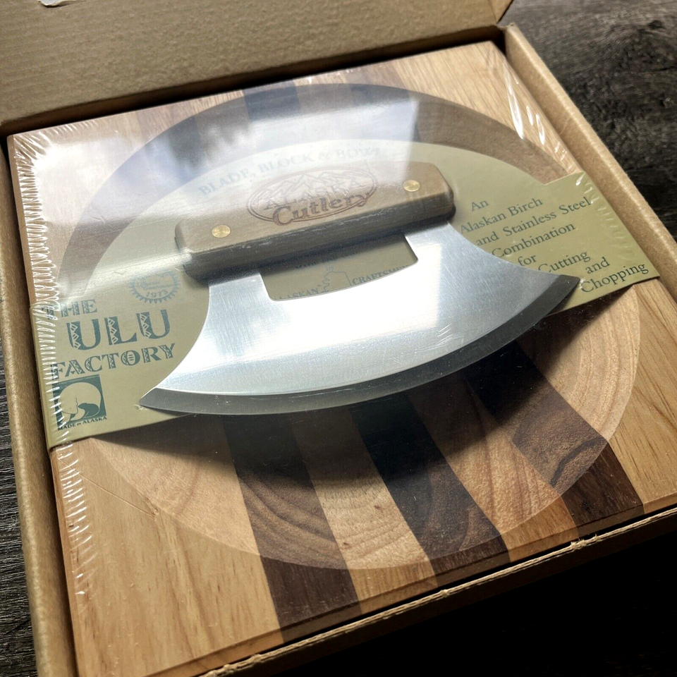 The ULU Factory Blade, Large Bowl Alaska Cutlery w/6" ULU Knife NEW ...