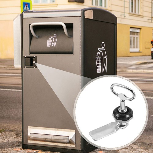 Outdoor Trash Can Community Rubbish Bin Lock Locking Metal Cabinet | eBay