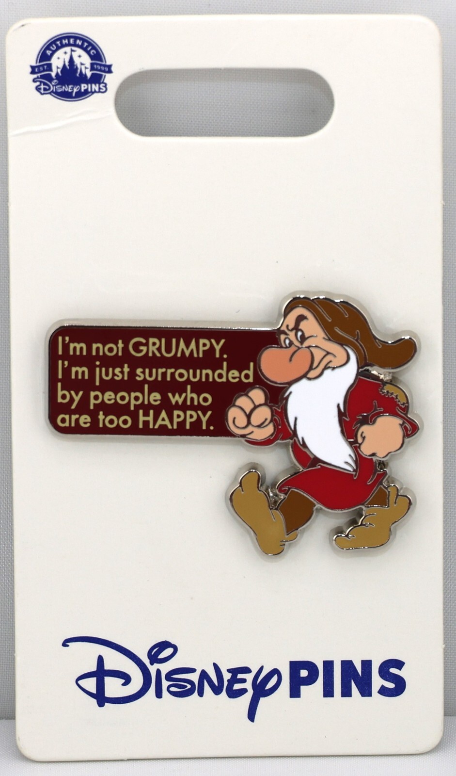 Disney pin "I'm not Grumpy" Seven Dwarfs Grumpy Snow White Very nice | eBay