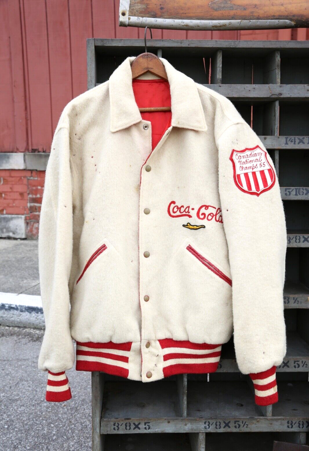 Vintage 1950's Coca Cola Wool Satin Reversible Varsit… - Gem