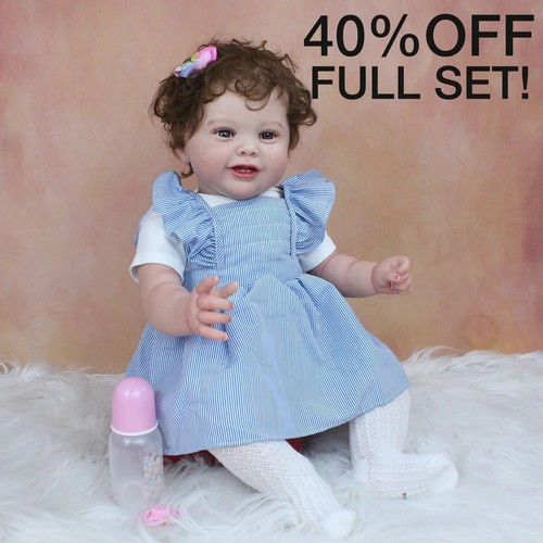 Girl Doll Baby Newborn Realistic Simulator Silicone Lifelike Smiling 60 ...