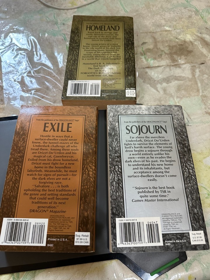 Homeland, Exile, and Sojourn Forgotten Realms The Dark Elf Trilogy ...