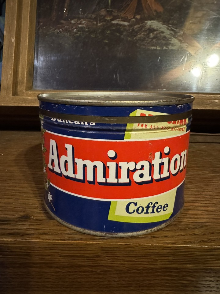 Vintage Admiration Coffee Duncan Houston Texas 1lb Tin Can TX Free ...