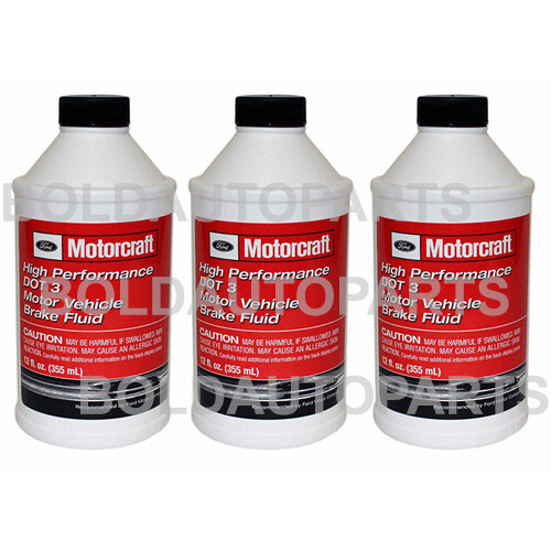 Motorcraft - High Performance DOT 3 Brake Fluid 12 oz (Pack of 3) fits ...