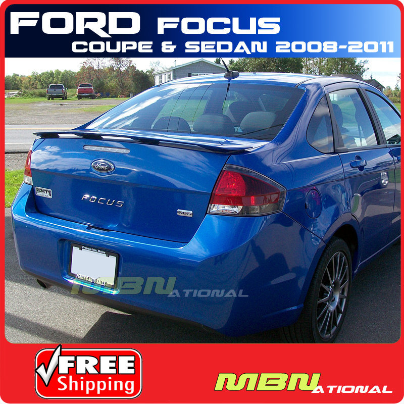 For 08-11 Ford Focus Sedan Spoiler Rear Trunk Painted ABS G9 VISTA BLUE ...