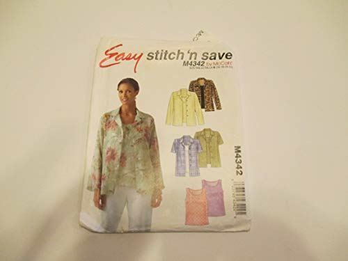 McCalls Sewing Pattern 4342 Misses Button Front Shirts Size 16-22 ...