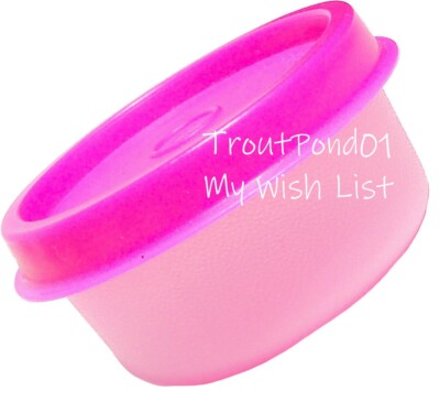Tupperware Smidgets Mini Tiny Bowl Container 1 oz Pale Pink N Neon Pink ...