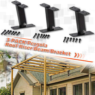 Pergola Bracket Kit Roof Riser, Heavy Duty Gazebo Roof Riser Brackets Kit, Patio Pergola ...