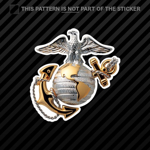 USMC EGA Sticker Self Adhesive Vinyl eagle globe anchor marines marine ...