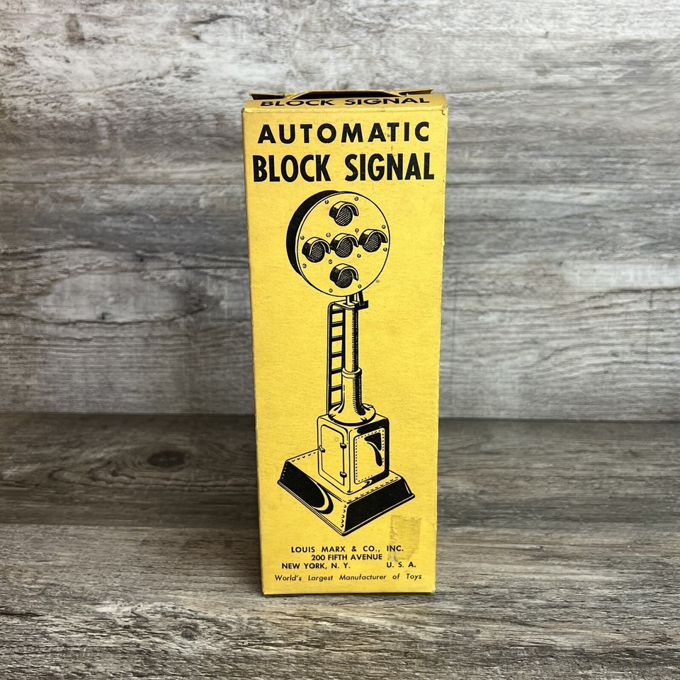 Vintage Marx Automatic Block Signal 1404 In Box Works | eBay