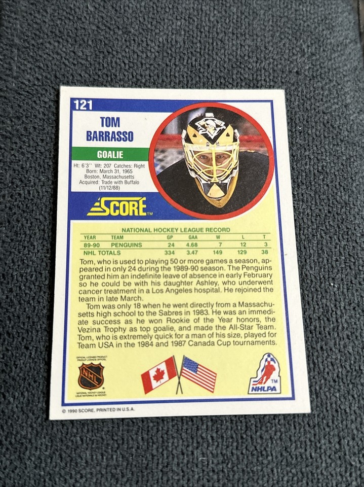 1990-91 Score Tom Barrasso #121 | eBay
