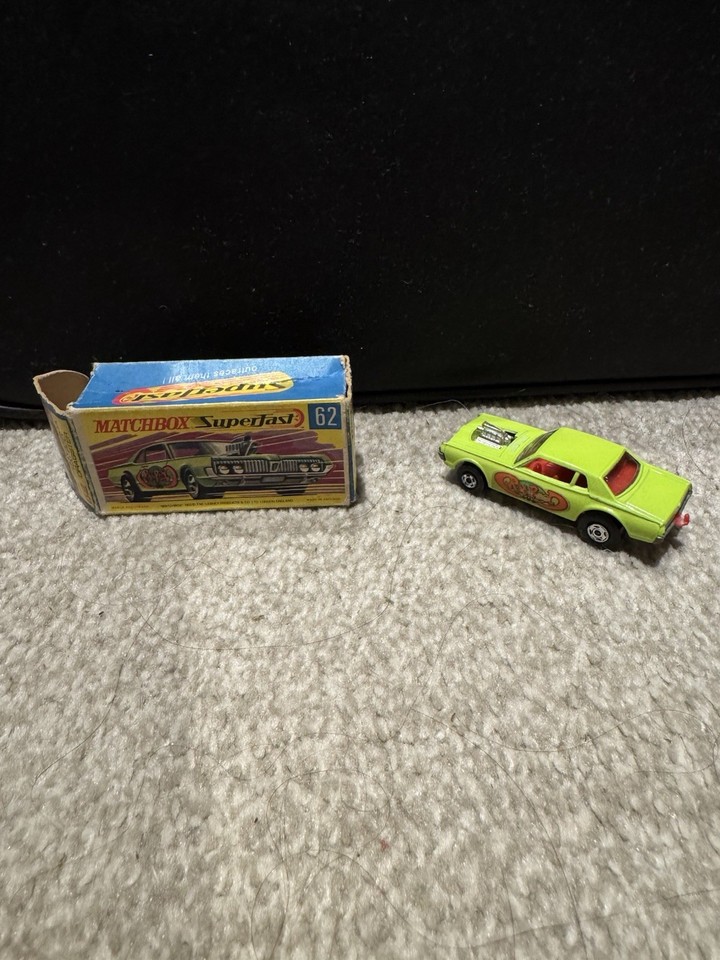 Matchbox Lesney Superfast 62 Mercury Rat Rod Dragster in Original Box ...