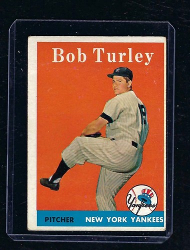 1958 Topps Baseball Card #255 Bob Turley, New York Yankees, VG-EX! | eBay