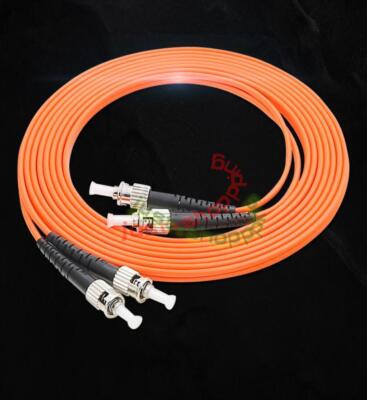 60M ST/UPC-ST/UPC Fiber Optic Patch Cord Duplex Multimode OM2 50/125 ...