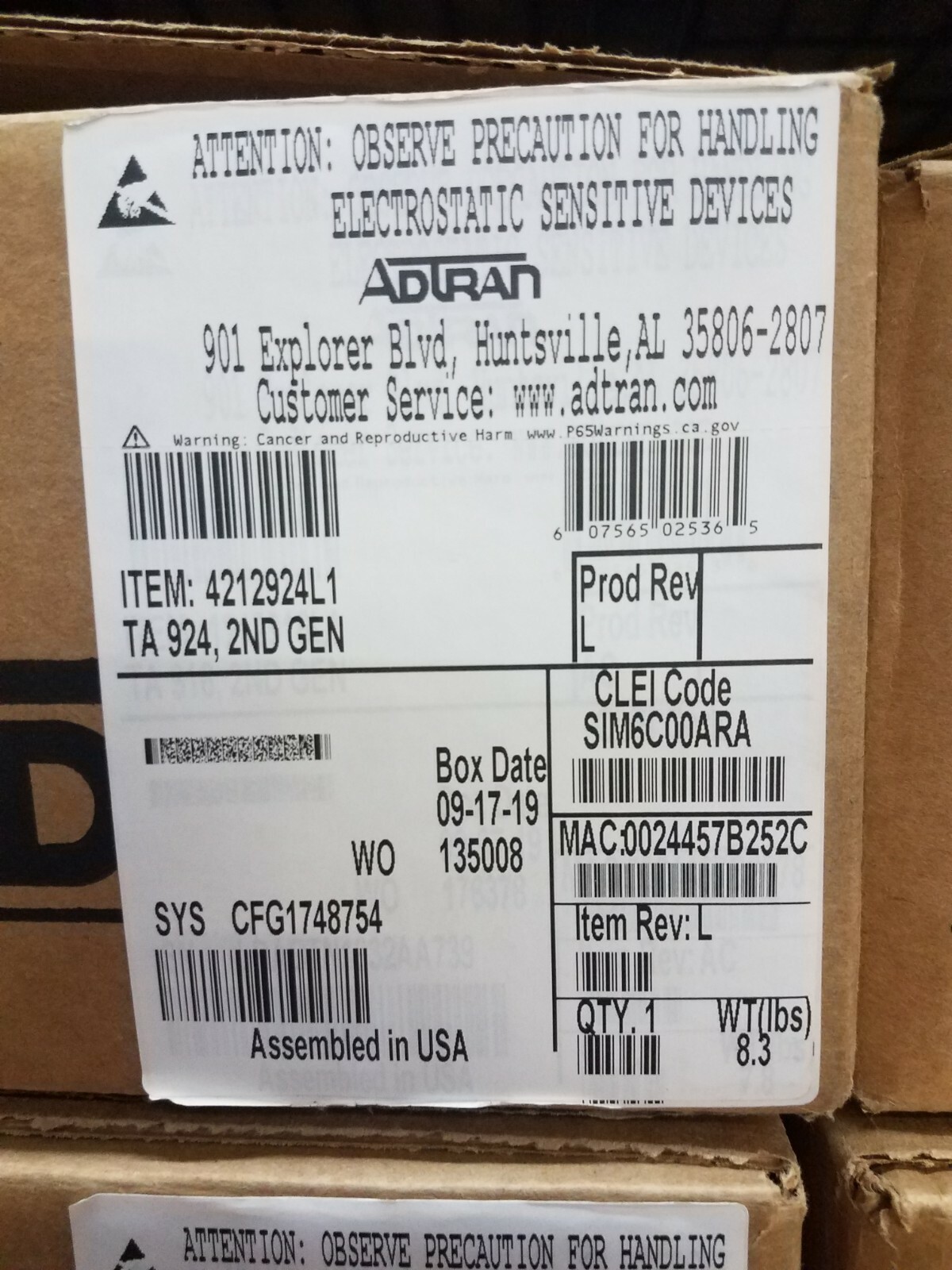 ADTRAN TOTAL ACCESS TA924, 2nd Gen IAD(4212924L1) NEW SURPLUS/REFURB ...