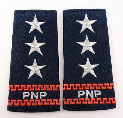 Philippine National Police PNP Three 3-Star Lieutenant General Shoulder ...