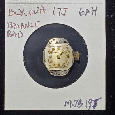 LADIES BULOVA WATCH MOVEMENT 17J 6AH MB197 | eBay