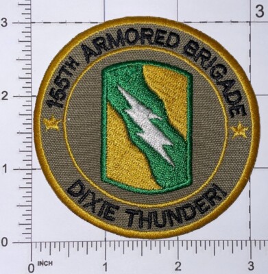 US Army 155th Armored Brigade "Dixie Thunder!" Patch 3" Hook & Iron-On ...