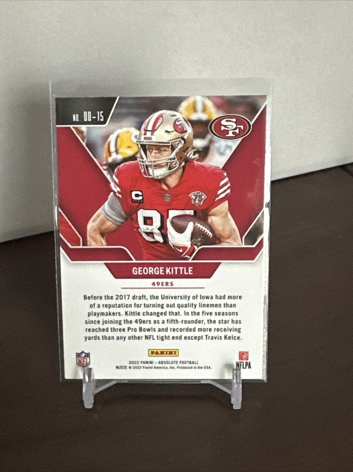 George Kittle "Draft Diamonds" 2022 Panini Absolute #DD-15 49ers Insert ...