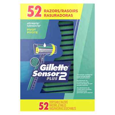 Gillette Sensor 2 Plus (52 Pack) Men's Disposable Razor | eBay