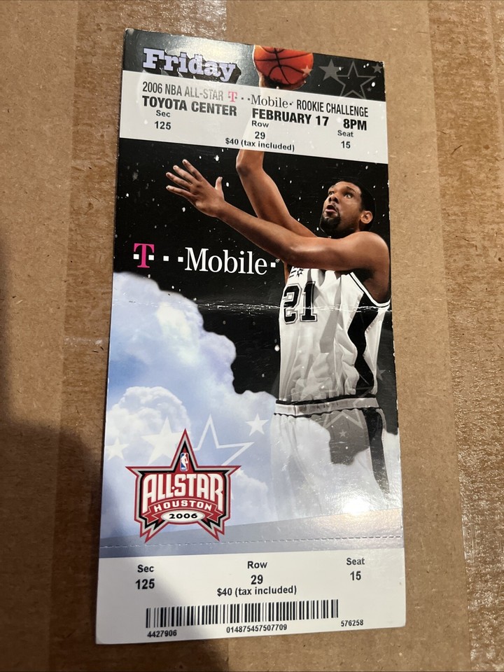 NBA ALL STAR 2006 HOUSTON 2006 ROOKIE CHALLENGE Full TICKET STUB ...
