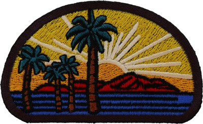 Palms and Sunset Iron on Patch - 3x1.875 inch - P7400 | eBay