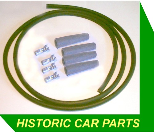 HT LEAD KIT - 2m of CARBON HT LEAD + 4 STRAIGHT RUBBER SPARK PLUG CAPS ...