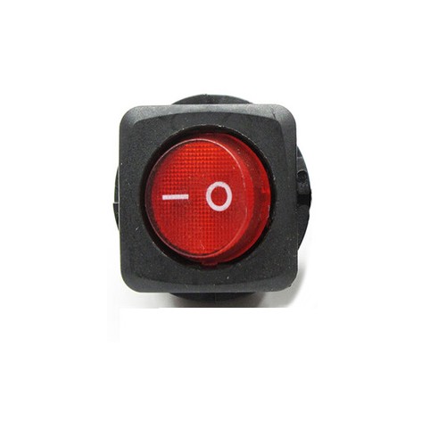 100 x Round Red Rocker Switch SPST With Neon Power Indicator Light Lamp ...