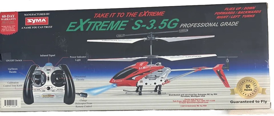 Syma Extreme S-3.5G R/C Remote Control Helicopter. BRAND NEW! | eBay