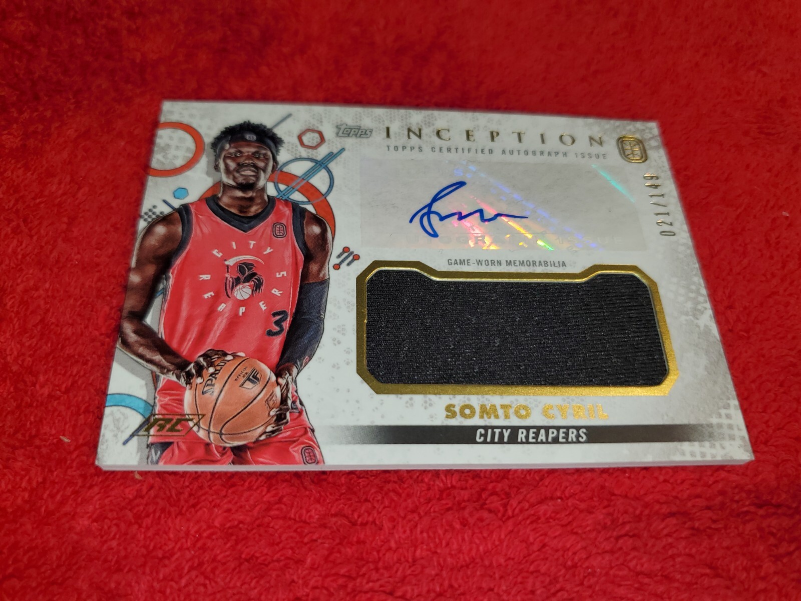 2023 TOPPS INCEPTION OVERTIME CARD SOMTO CYRIL RC AUTO RELIC 021/149 | eBay