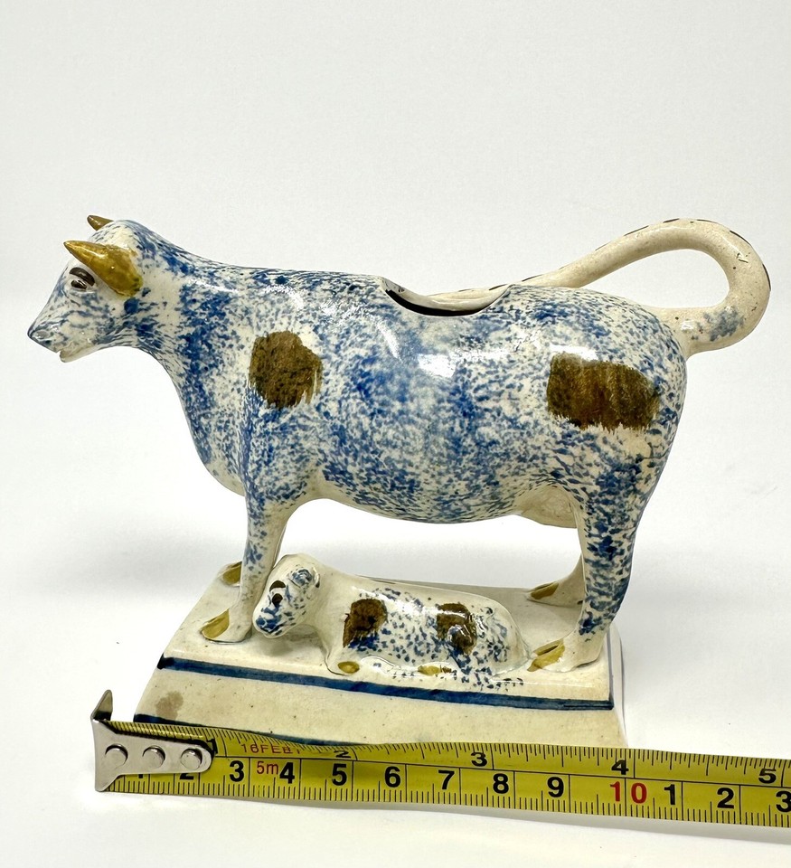 Staffordshire Pratt Ware Cow Pearl ware with Calf Creamer c. 1810 | eBay